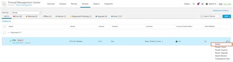 migrate an ftd from one fmc to another fmc cisco