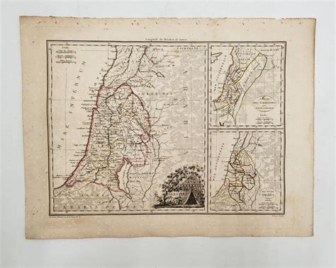 Original Map 1812 Of Palestine Holy Land Israel Middle East Conra