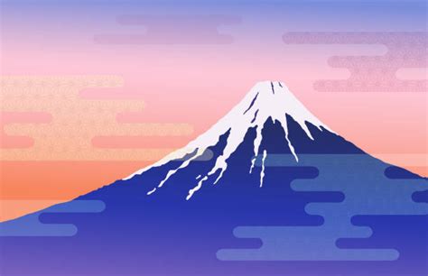 富士山 初日の出 イラスト素材 Istock