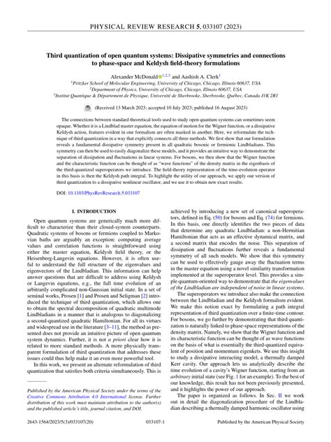 Pdf Third Quantization Of Open Quantum Systems Dissipative Symmetries And Connections To
