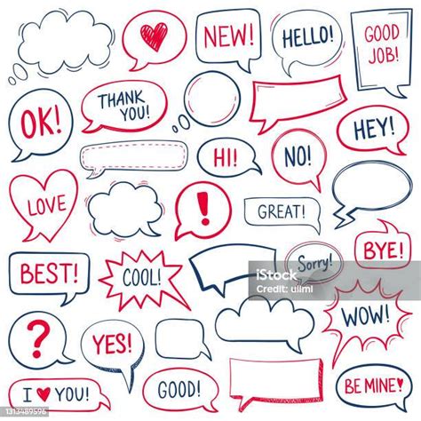 손으로 그린 음성 거품 기포에 대한 스톡 벡터 아트 및 기타 이미지 기포 그리기 연설 Istock