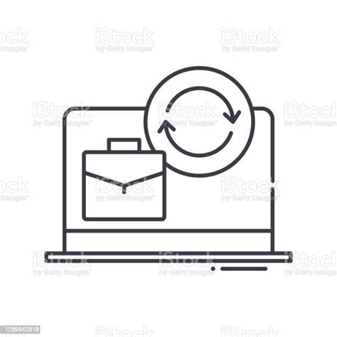 在線業務流程圖示線性隔離插圖細線向量網頁設計符號輪廓概念符號白色背景上可編輯的描邊向量圖形及更多一組物體圖片 一組物體 互聯網 保安