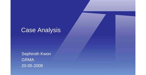 Case Analysis It Information Technology