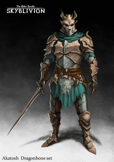 Skyblivion Akatosh Dragonbone Set Dimitris Iliopoulos Elder Scrolls Art Fantasy Armor