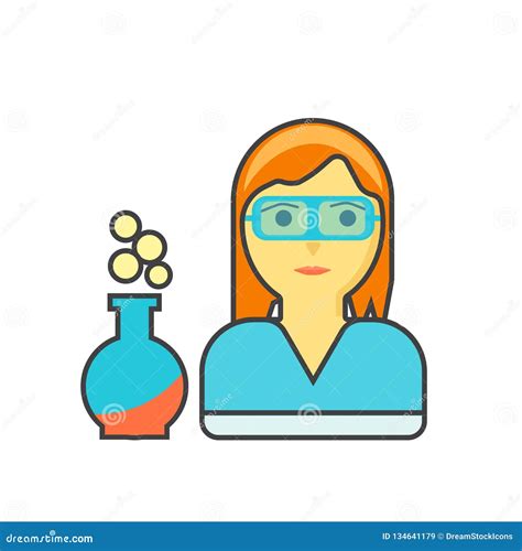 Scientist Icon Vector Sign And Symbol Isolated On White Background Scientist Logo Concept Stock