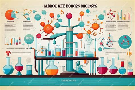 Infografía De Laboratorio Con Biología Molecular Genética Física