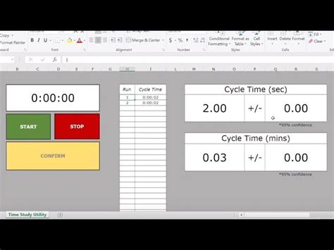 Time And Motion Study Excel Template