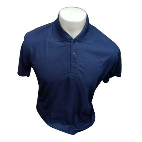 Plain Mens Navy Blue Polo Neck Cotton T Shirt At ₹ 170piece In New