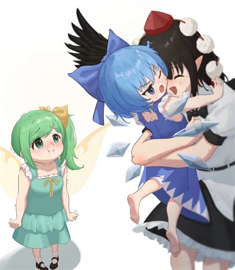 Cirno Shameimaru Aya And Daiyousei Touhou Drawn By Esthoric Danbooru