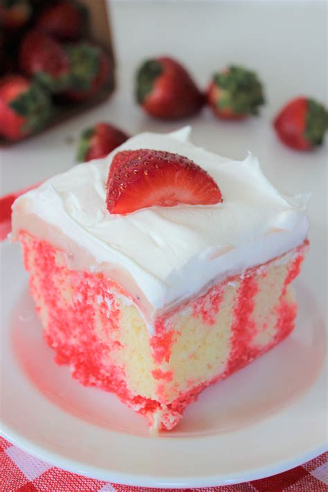 Strawberry Cheesecake Poke Cake
