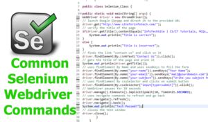 Basic Selenium Webdriver Commands For Automated Testing InfoTechSite