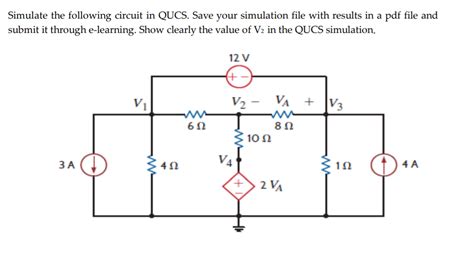 Solved Simulate The Following Circuit In Qucs Save Your