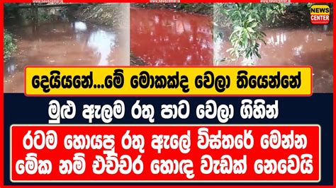 දෙයියනේ මේ මොකක්ද වෙලා තියෙන්නේ මුළු ඇලම රතු පාට වෙලා ගිහින් රටම