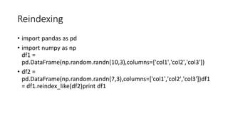 Introduction To Pandas PPT