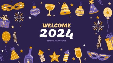 Free Welcome New Year Desktop Wallpaper Template