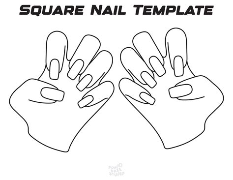 Square Nail Template On Behance Behance