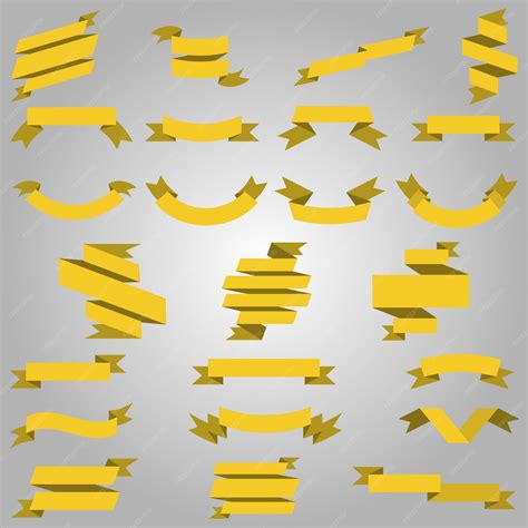 Premium Vector Big Red Ribbons Set Vector Illustration