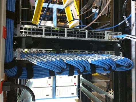 Network Cable In Data Closet Server Room Structured Cabling Network Cable