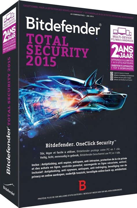 Bitdefender Total Security Multi Device 2015 5 Devices 2 Years