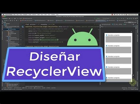 Diseñar vista de un RecyclerView en XML y su item list view con MapView ...