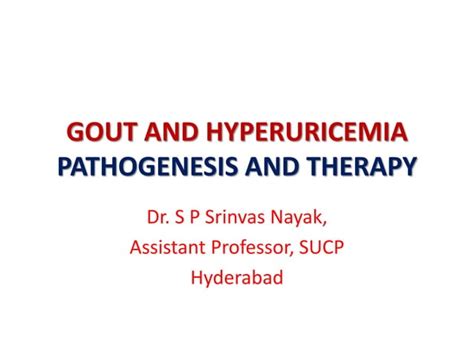 Gouty Arthritis Notes Pptx