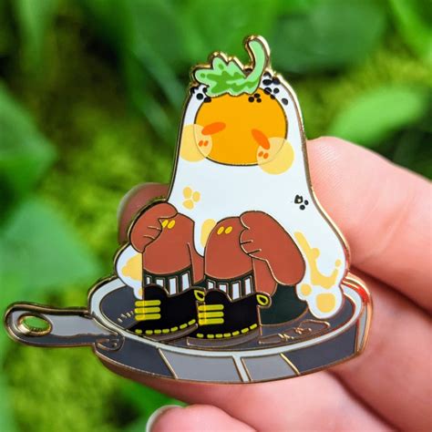 Omlet The Egg Ghost Enamel Pin Milky Tomato