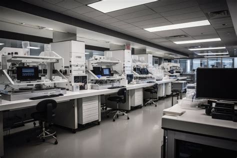 High Tech Lab Filled With Cutting Edge Technologies And Equipment For Stem Cell Research Stock