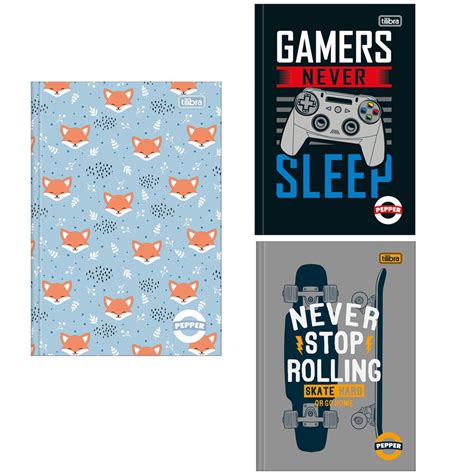 Caderno Brochura Capa Dura 1 4 Pepper 80 Fls Tilibra Descubra O