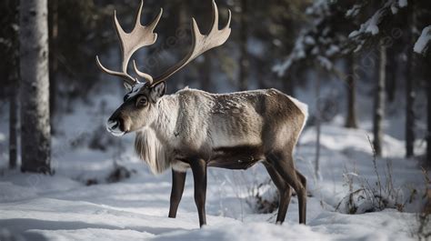 흰색 배경을 가진 숲의 큰 순록 순록 컬러 사진 배경 일러스트 및 사진 무료 다운로드 Pngtree