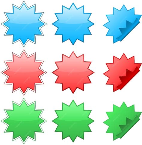 Premium Vector Zig Zag Stickers Set