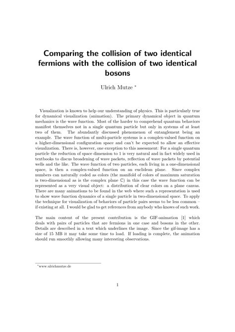 Quantum Particle Collisions