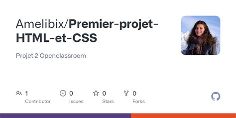 GitHub Amelibix Premier Projet HTML Et CSS Projet 2 Openclassroom