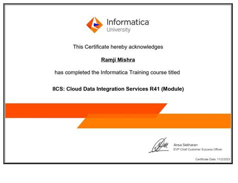 Ramji Mishra On Linkedin Iics Cloudintegration Datamastery