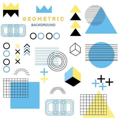 premium vector abstract geometric memphis design