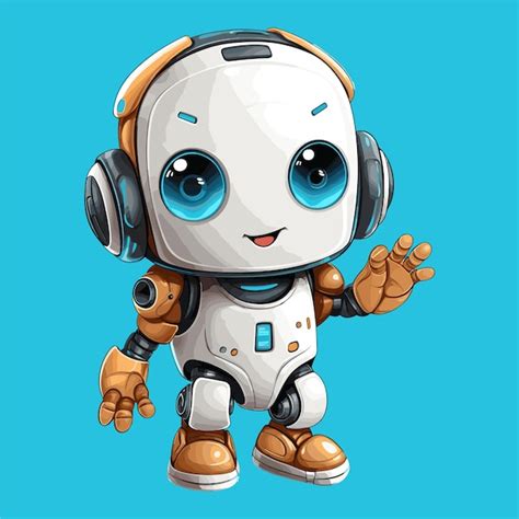 Bot Mignon Dire Aux Utilisateurs Bonjour Robot Concept Illustration