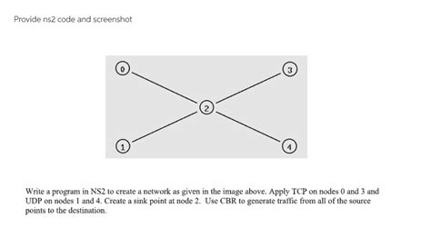 solved provide ns2 code and screenshot 0 3 2 1 4 write a