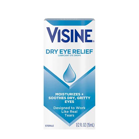 Visine Dry Eye Relief Lubricant Eye Drops Moisturize And Soothe