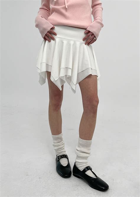 블랙업 버핀트 언발 미니스커트 위시버킷