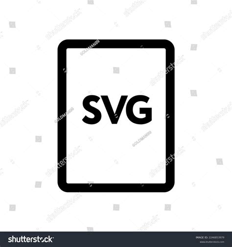 Svg File Icon Line Isolated On Stock Vector Royalty Free 2246853979