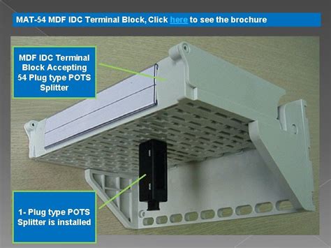 MDF Terminal Block Plug Type X DSL Splitter