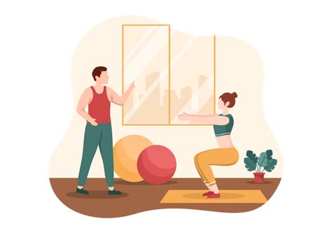 56302 Female Gym Coach Illustrations Free In Svg Png Eps Iconscout