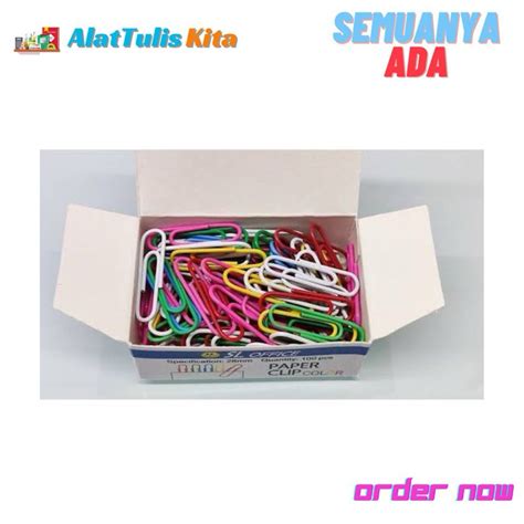 Jual Paper Clip Klip Penjepit Kertas Warna Smile 28mm Shopee Indonesia