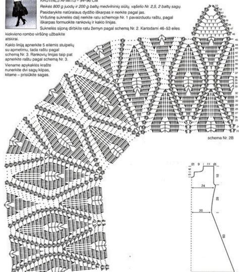 Croche Madona mía puntos y graficos Vestido blanco y negro de fiesta