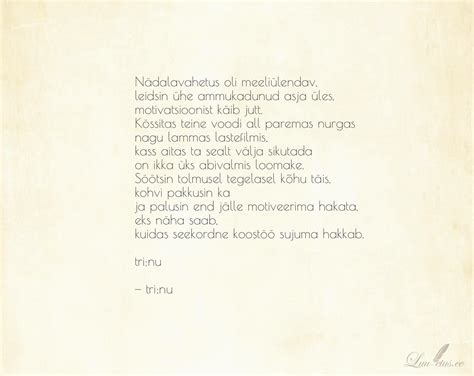 Motivatsioon 7 Luuletust Luuletus Ee