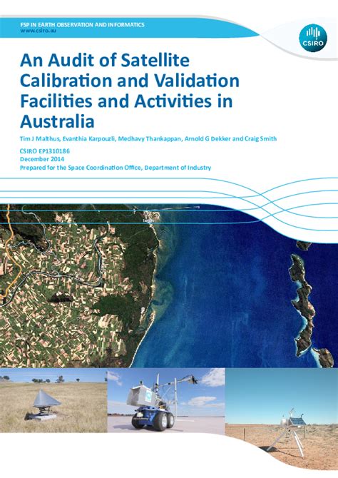 Pdf An Audit Of Satellite Calibration And Validation Facilities And