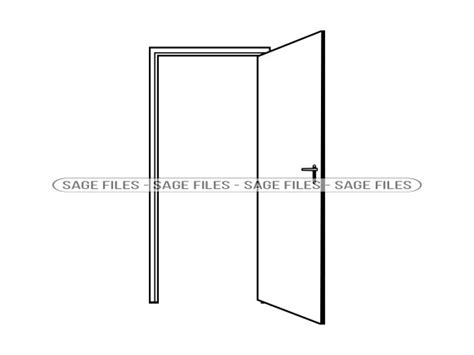 Opened Door SVG Door Svg Exit Svg Door Clipart Door Etsy UK