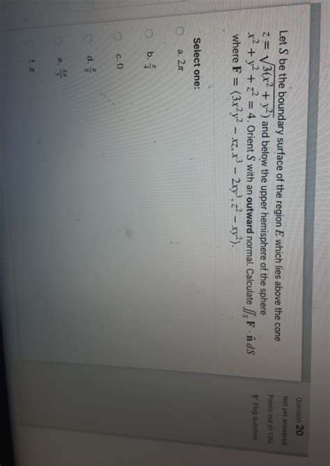 Solved Question 20 Not Yet Answered Points Out Of 100 Let S Chegg