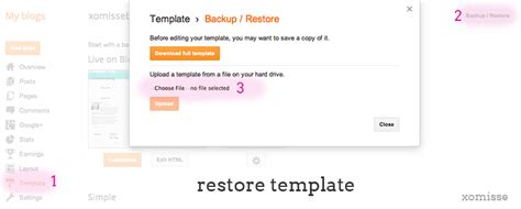 how to restore your blogger blog template and posts from a backup