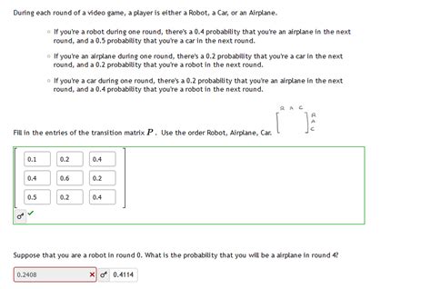 Solved During Each Round Of A Video Game A Player Is Either Chegg
