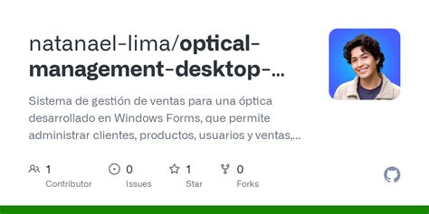 Github Natanael Lima Optical Management Desktop Application Sistema